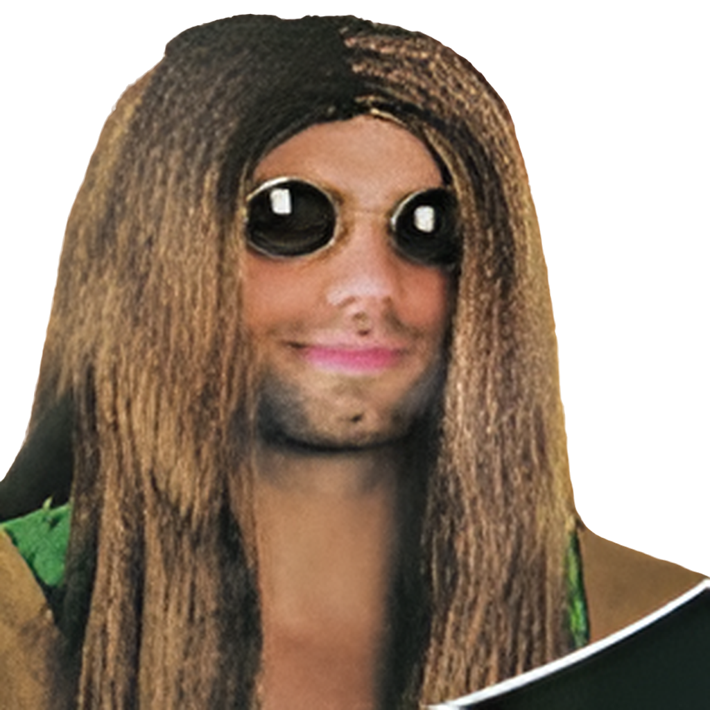 Rocker Wig Brown – Partylicious